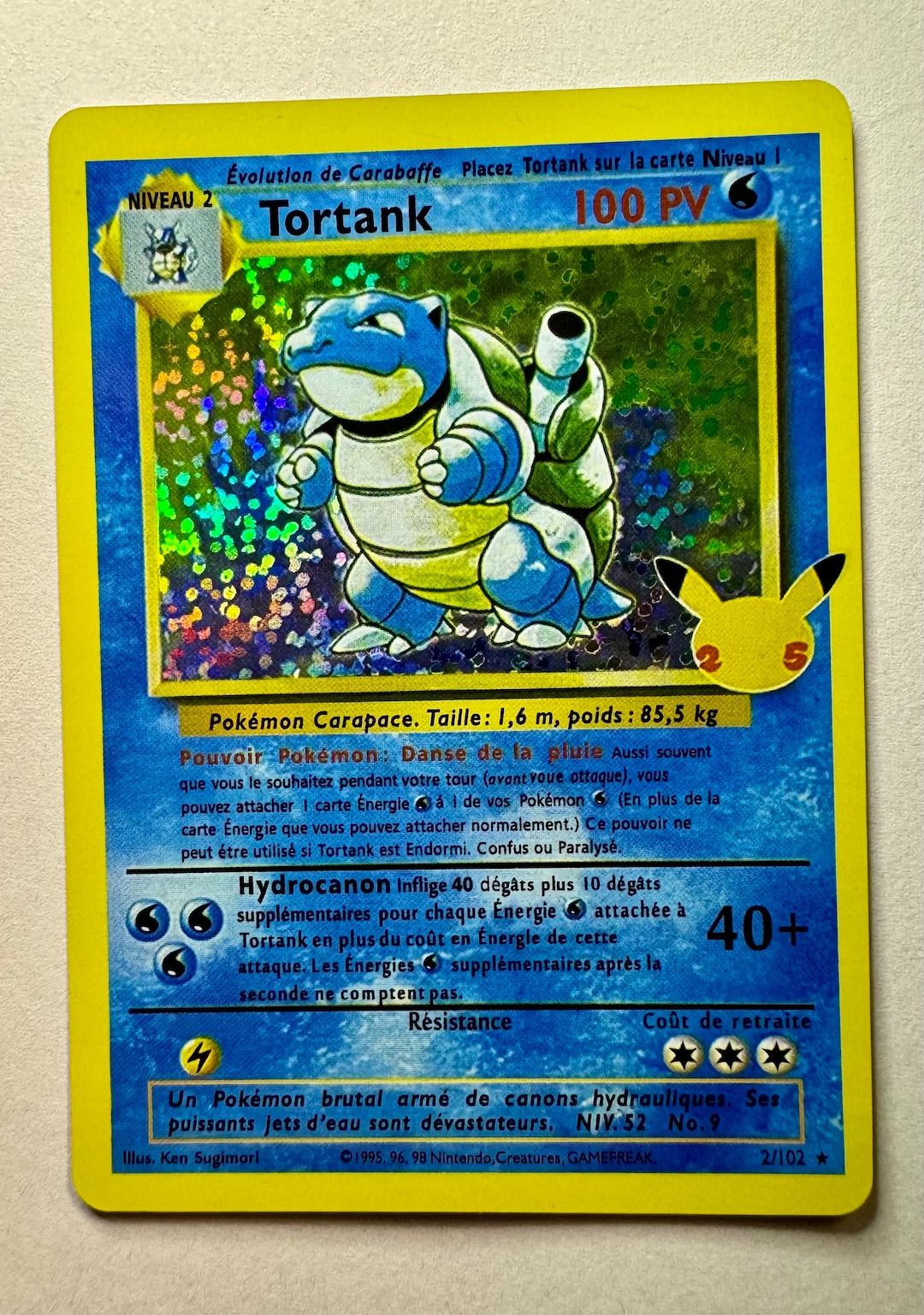 Tortank- French Blastoise Rare Holographic Pokemon Card - Mint - Etsy