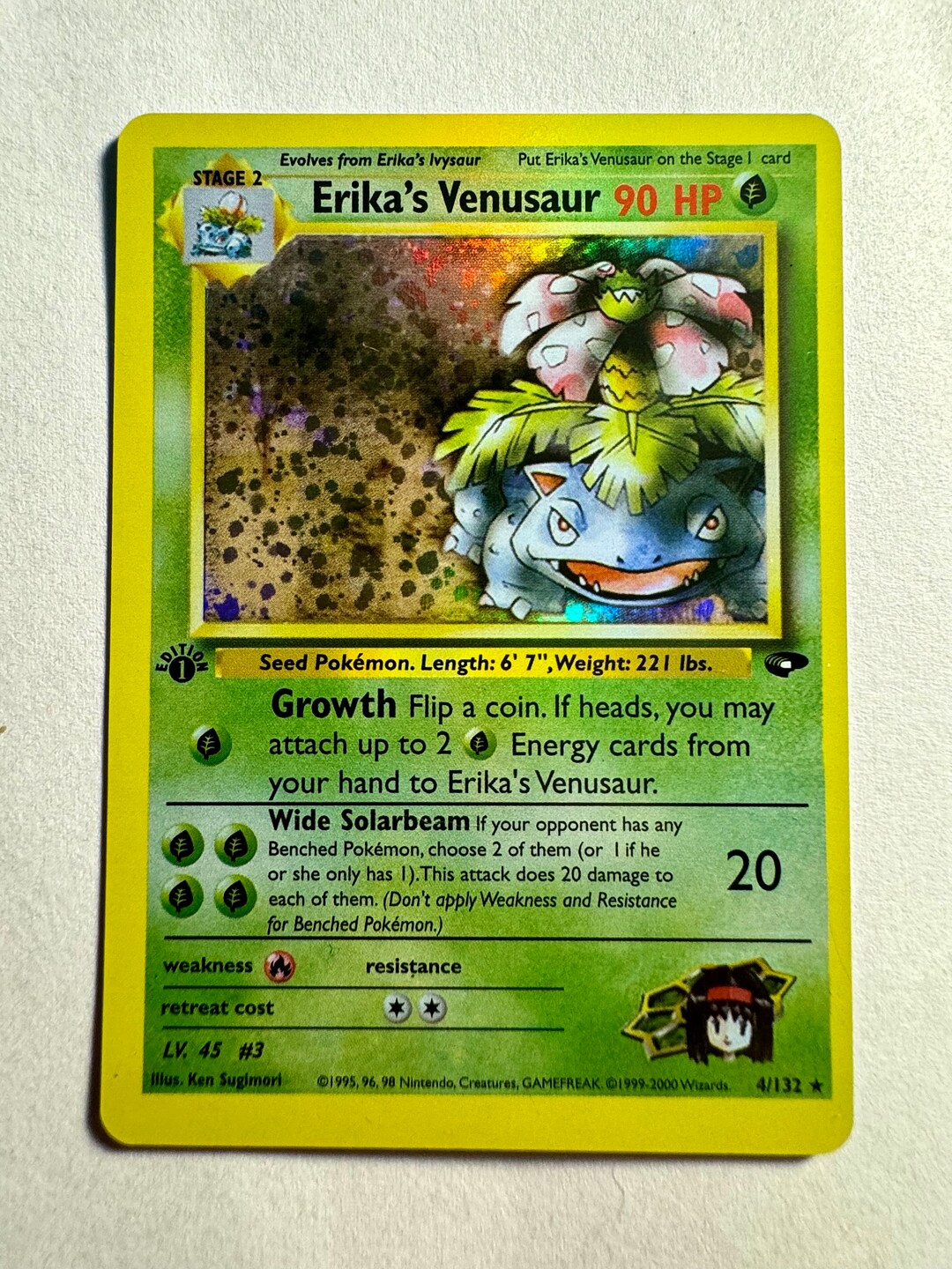 Erica’s Venusaur Rare Holographic Pokemon Card - Mint - Etsy