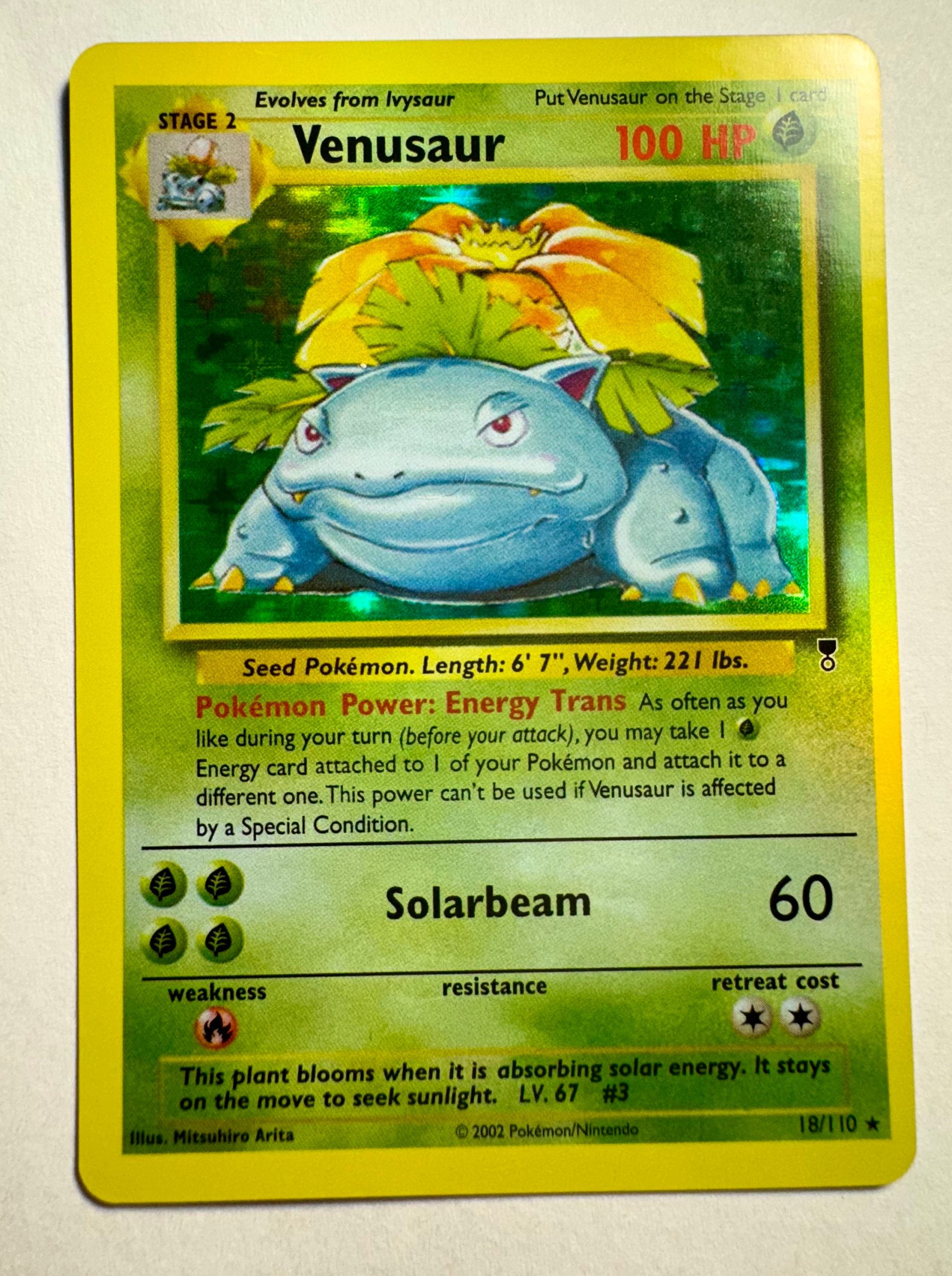 Venusaur Rare Holographic Pokemon Card Mint - Etsy