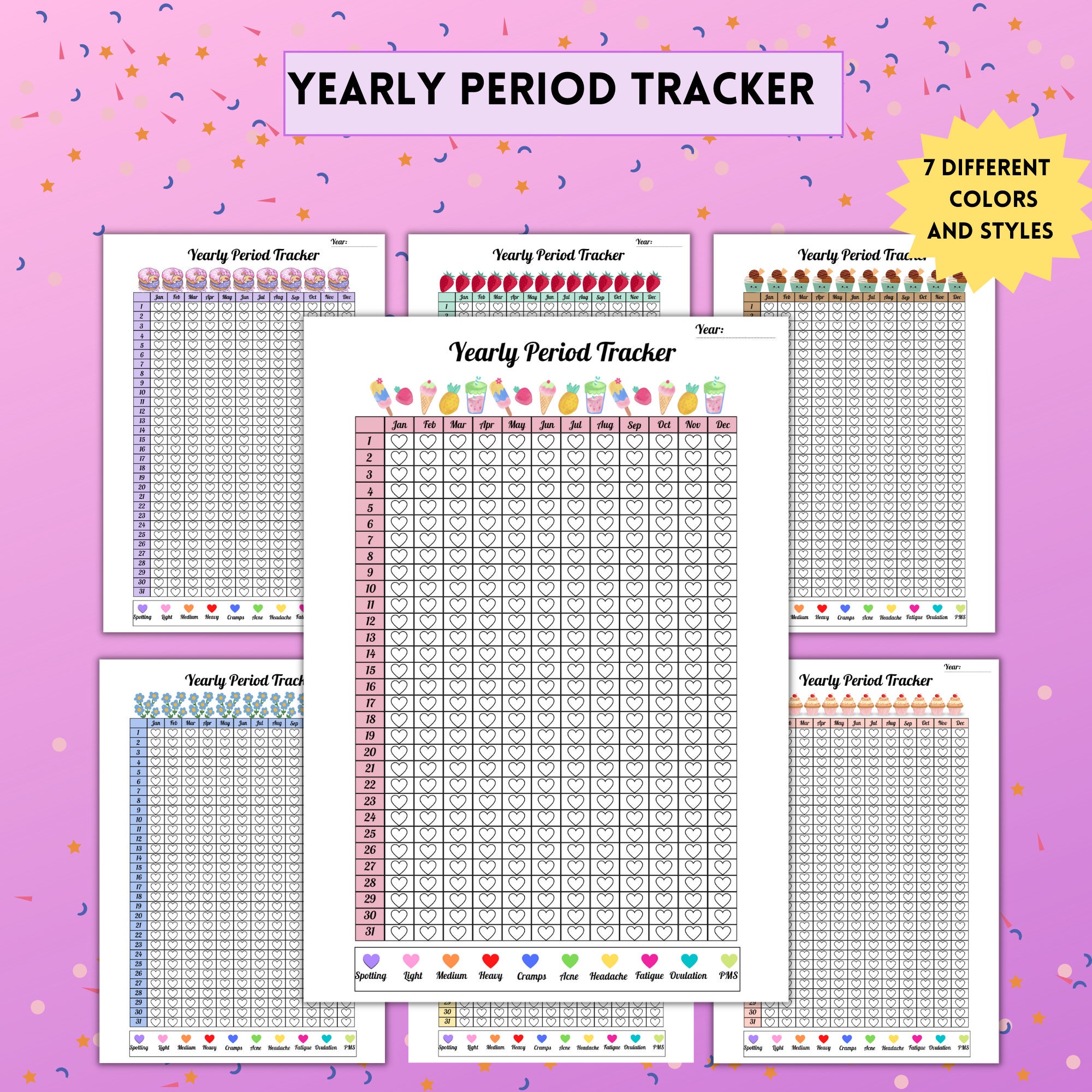 Period Tracker Printable, Period Journal, Cycle Syncing Guide, Ovulation Tracker - Etsy