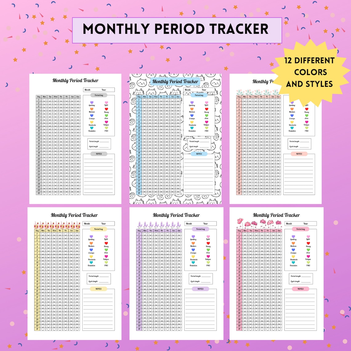 Period Tracker Printable, Period Journal, Cycle Syncing Guide ...