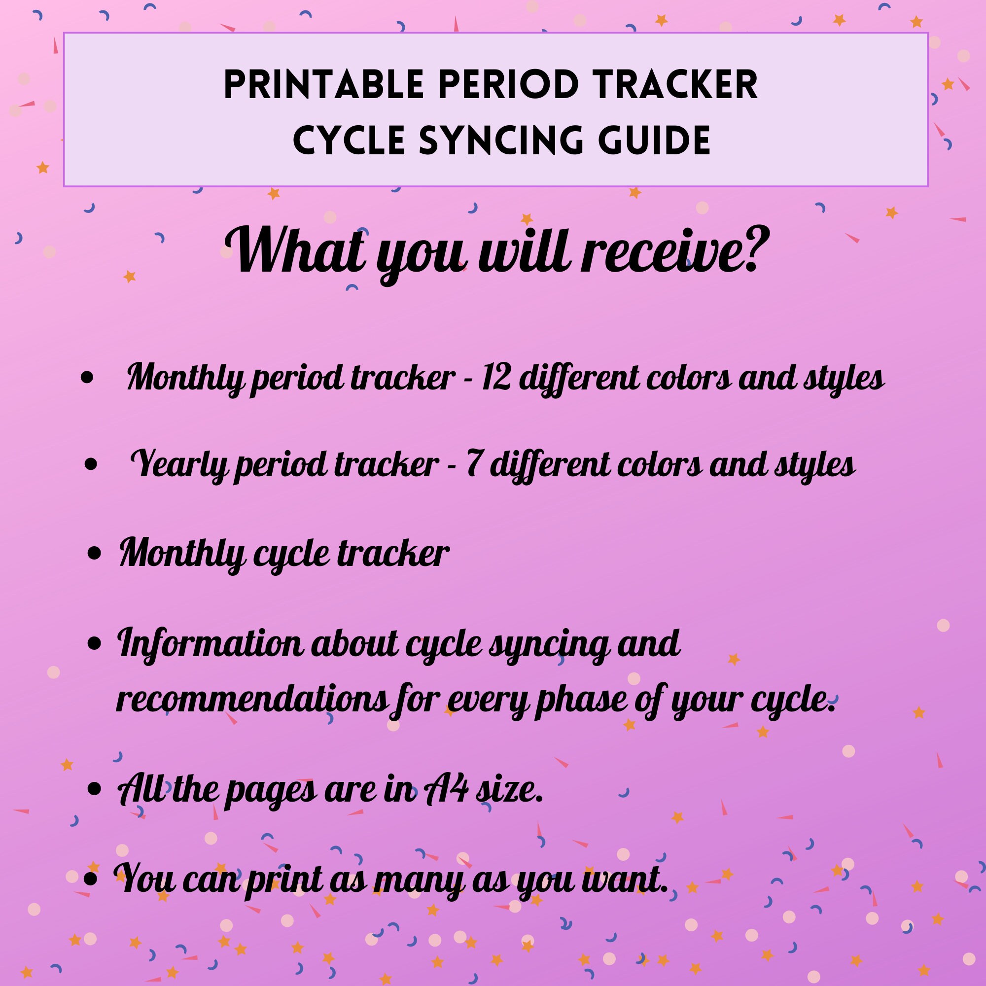 Period Tracker Printable, Period Journal, Cycle Syncing Guide ...