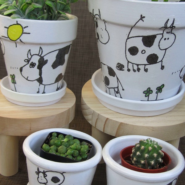Cow Flower Pot - Etsy