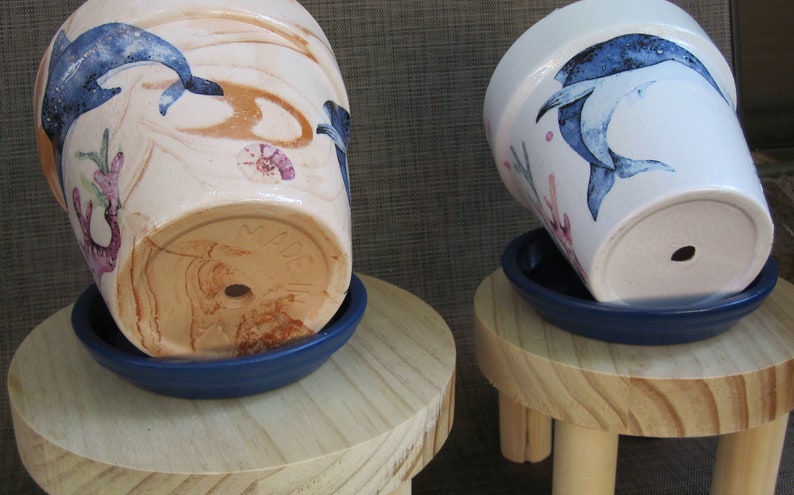 Playing Dolphins, Dolphin Planter, Dolphin Flowerpots, Ocean Home Decor ...