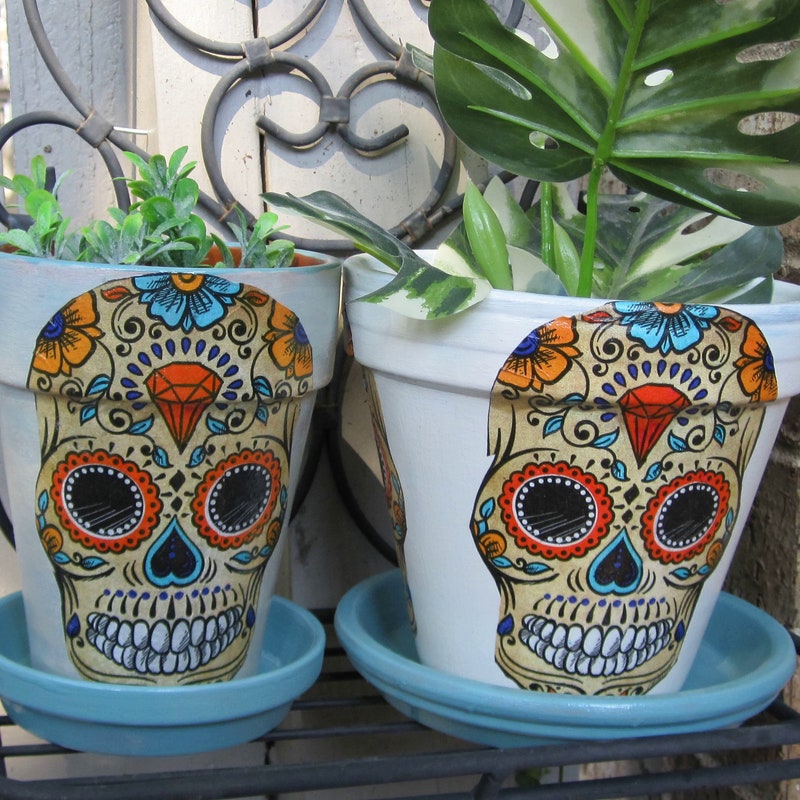 Skull Planter - Etsy