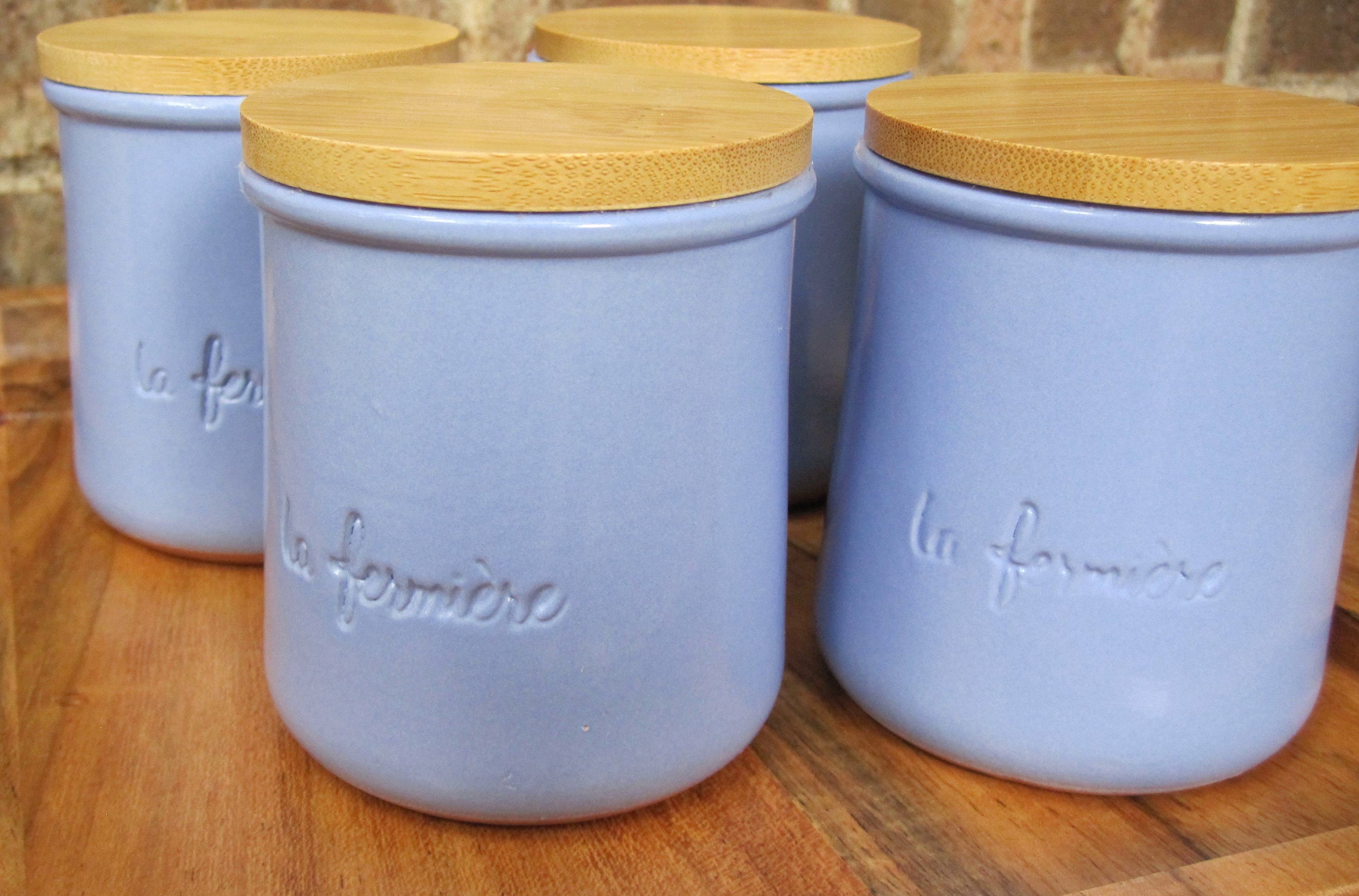 La Fermiere Yogurt Jars-set of 4 5.6 Oz. Eco-friendly Upcycled Catch ...