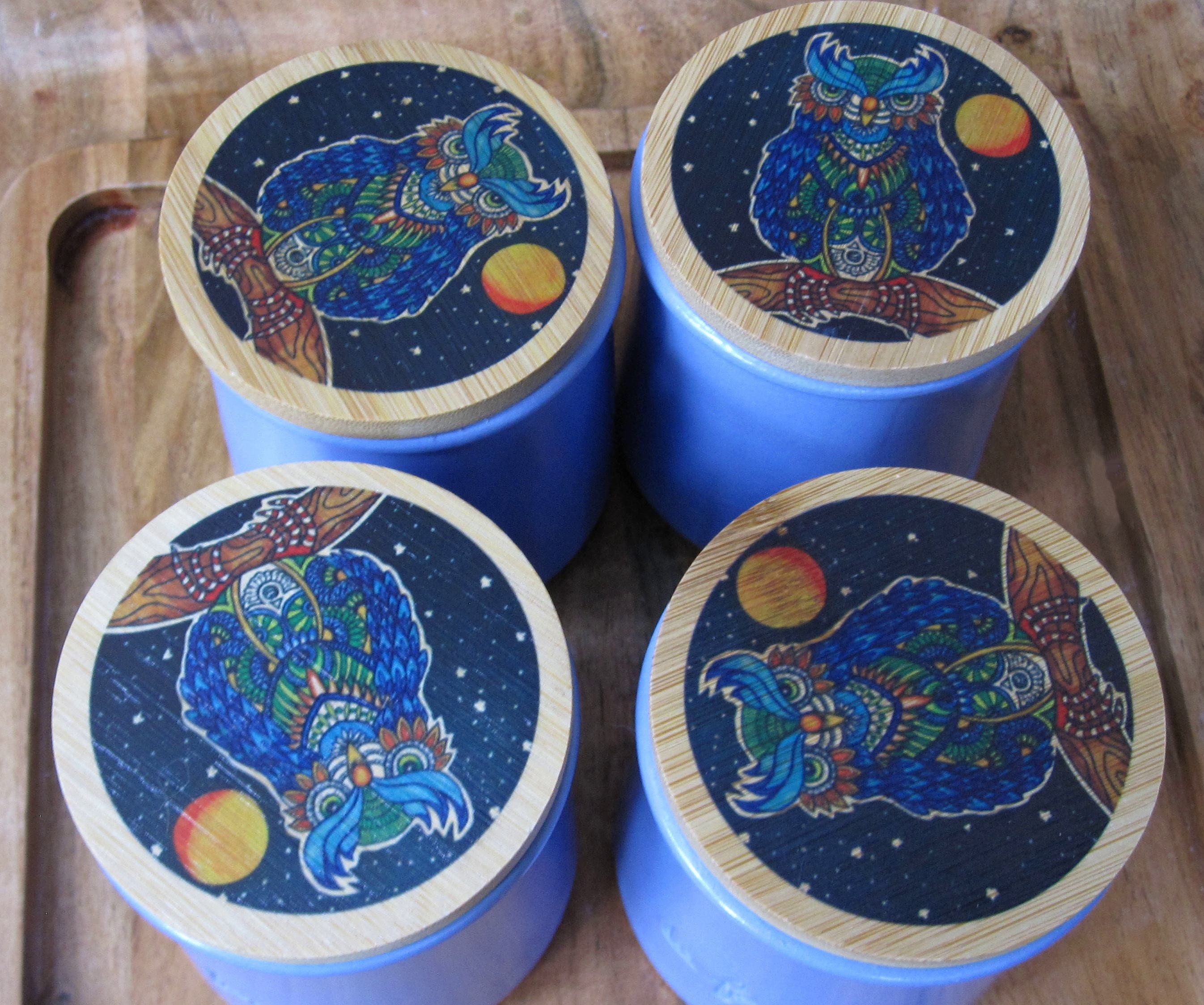 La Fermiere Yogurt Jars-set of 4 5.6 Oz. Eco-friendly Upcycled Catch ...