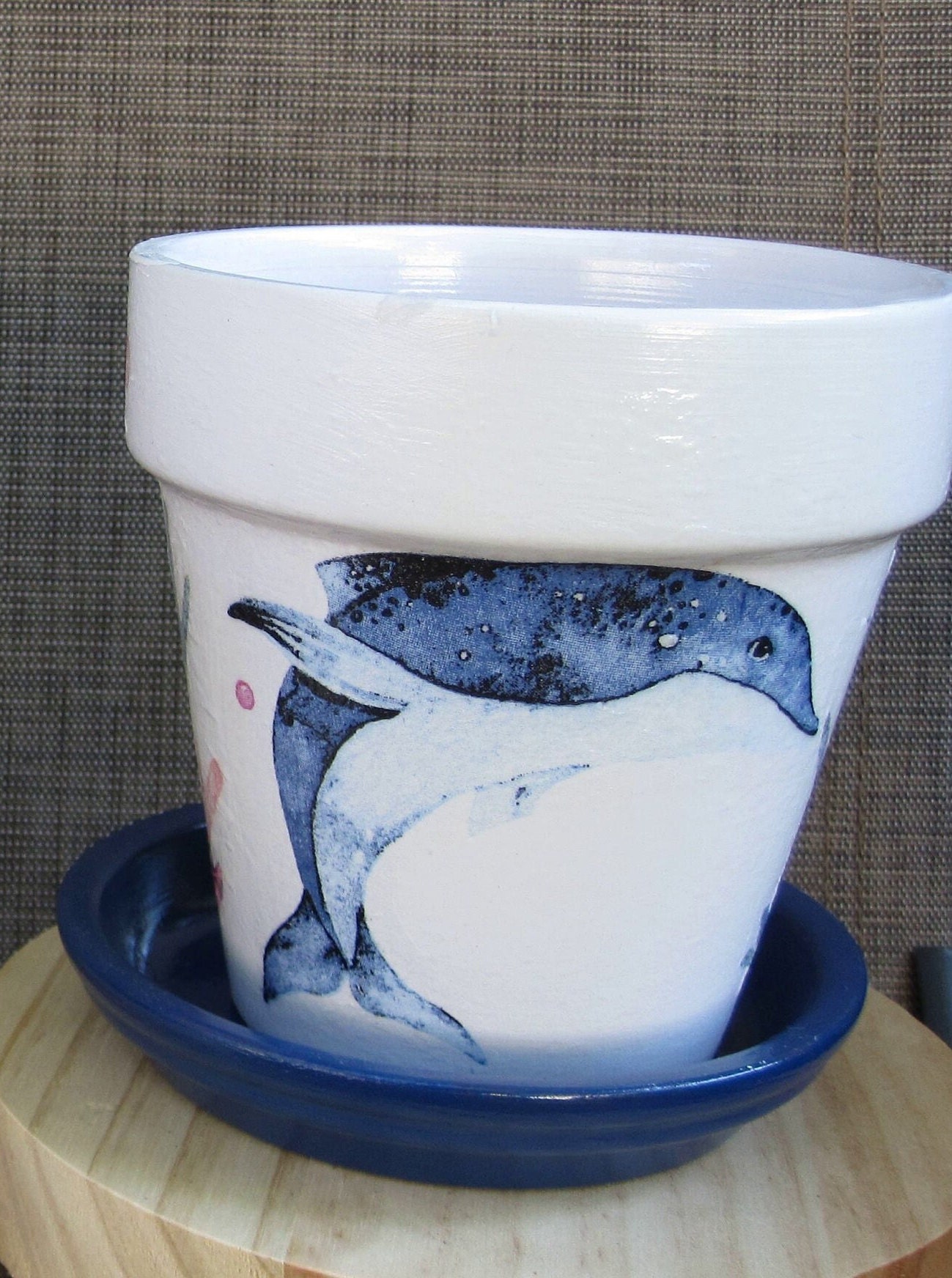 Playing Dolphins, Dolphin Planter, Dolphin Flowerpots, Ocean Home Decor ...