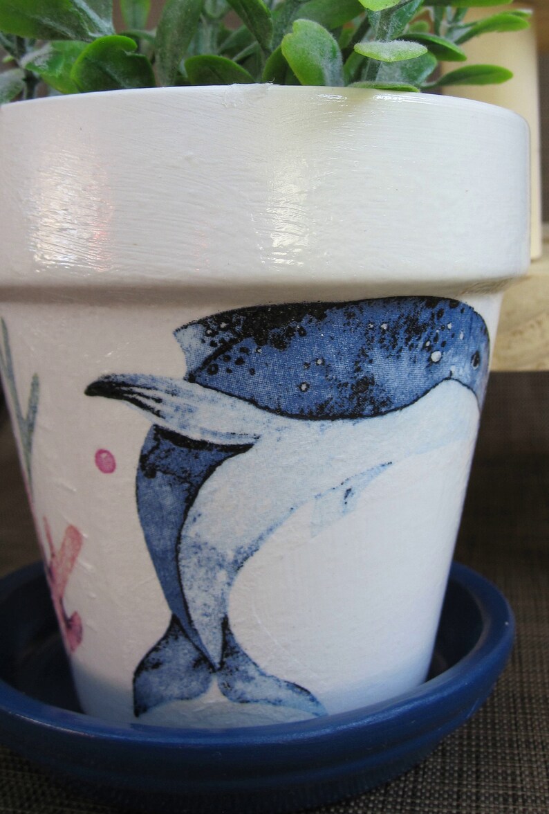 Playing Dolphins, Dolphin Planter, Dolphin Flowerpots, Ocean Home Decor ...