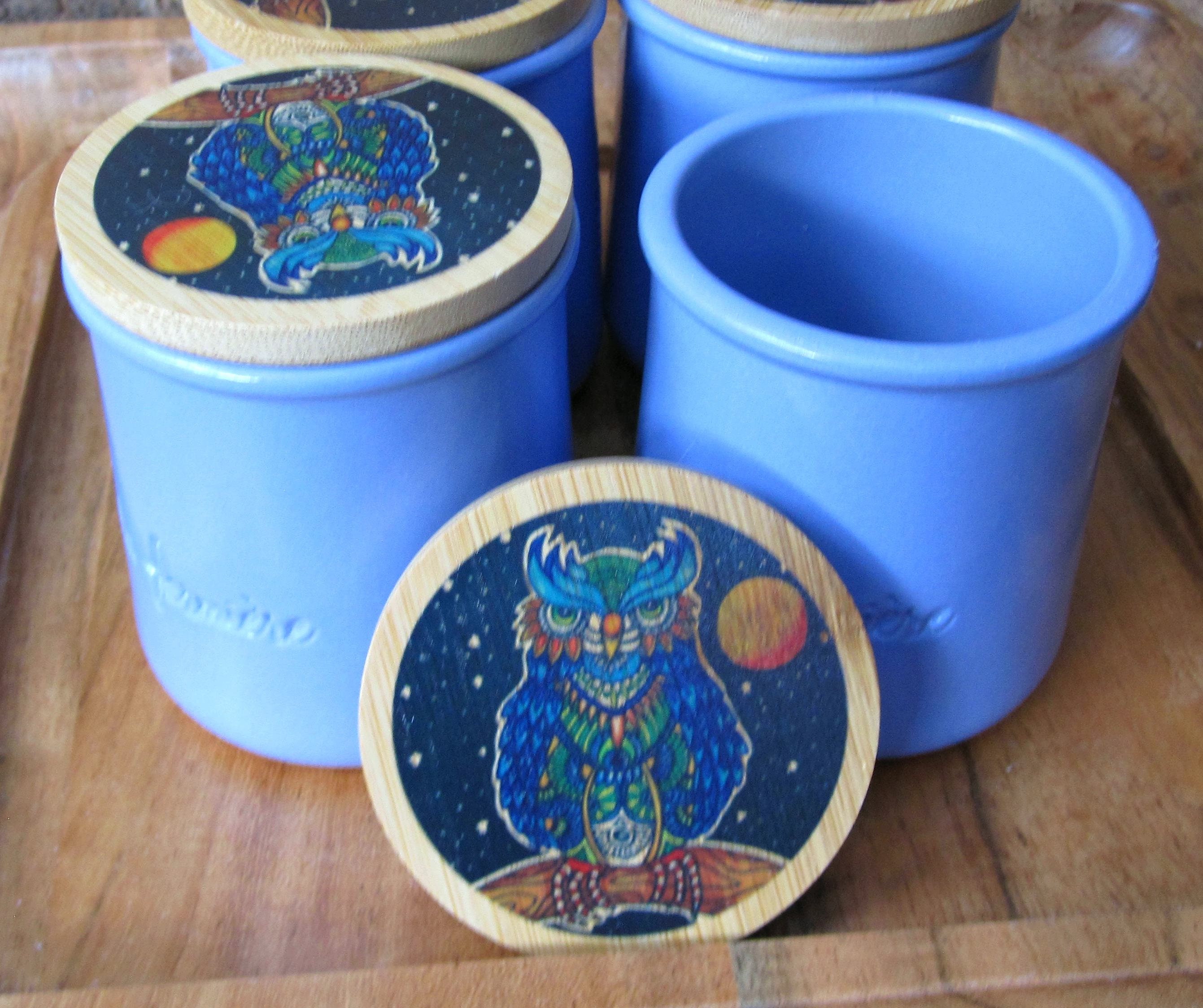 La Fermiere Yogurt Jars-set of 4 5.6 Oz. Eco-friendly Upcycled Catch ...