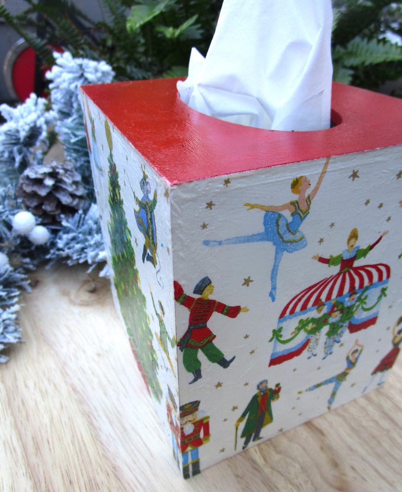 Handmade Wooden Tissue Box Cover, Twelve Days of Christmas, Kleenex Box ...