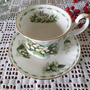 May - Flower of the Month Royal Albert Tea Cup and Saucer - Etsy