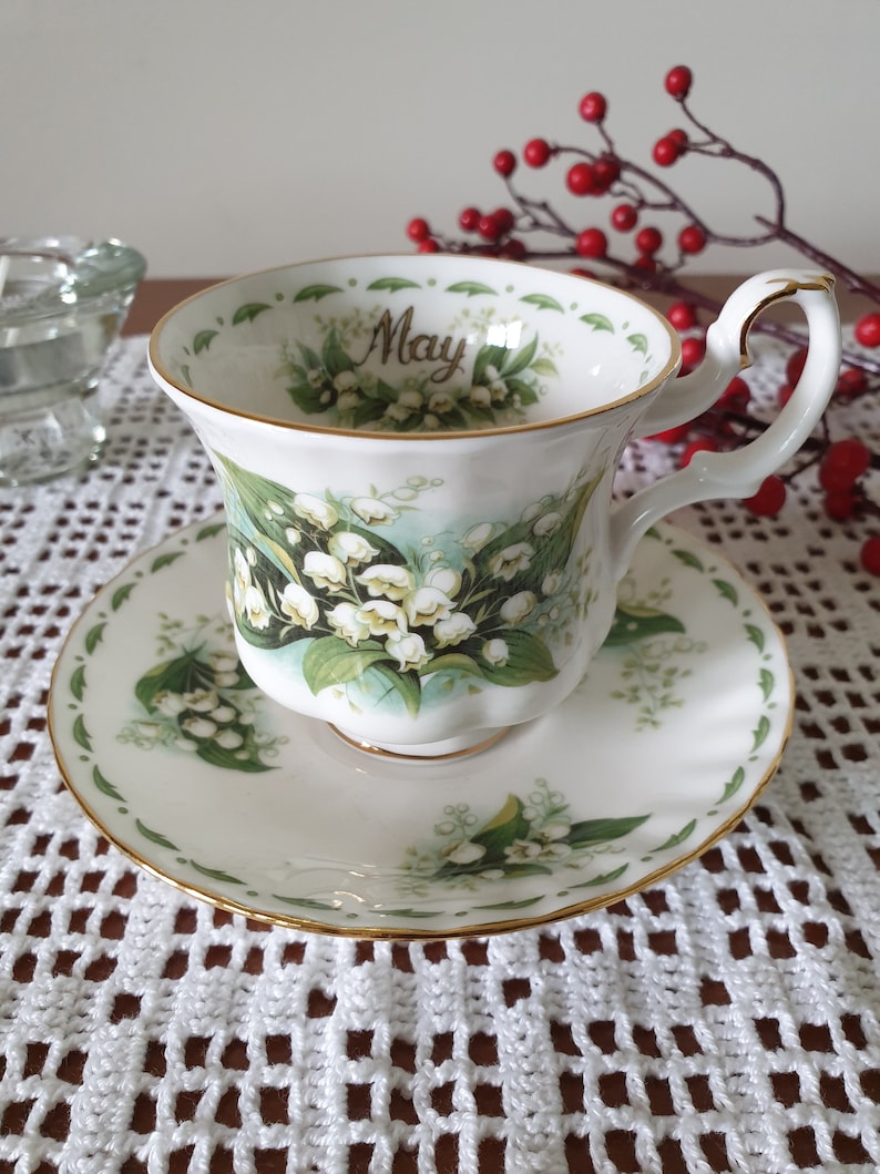 May - Flower of the Month Royal Albert Tea Cup and Saucer - Etsy