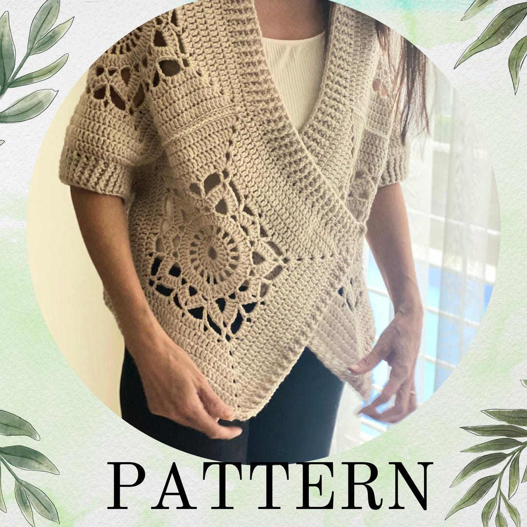 Crochet Cardigan Pattern, Women Plus Size Long. - Etsy