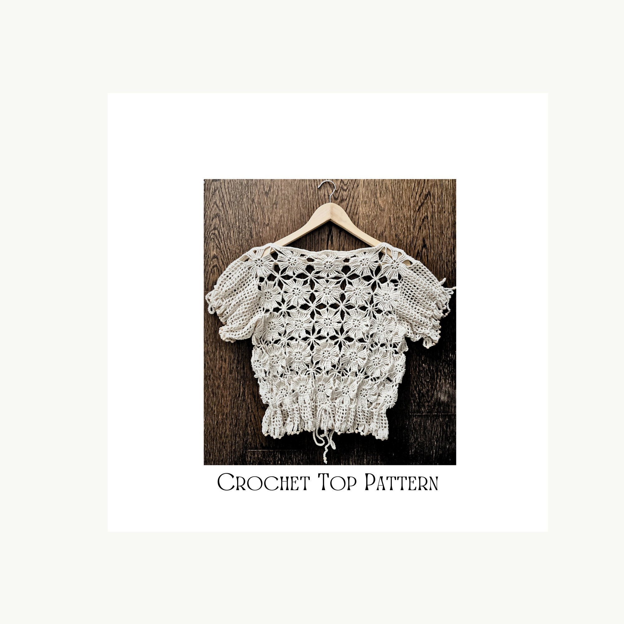 Lacy Crochet Top Pattern for Women, Written Instructions, Clear ...
