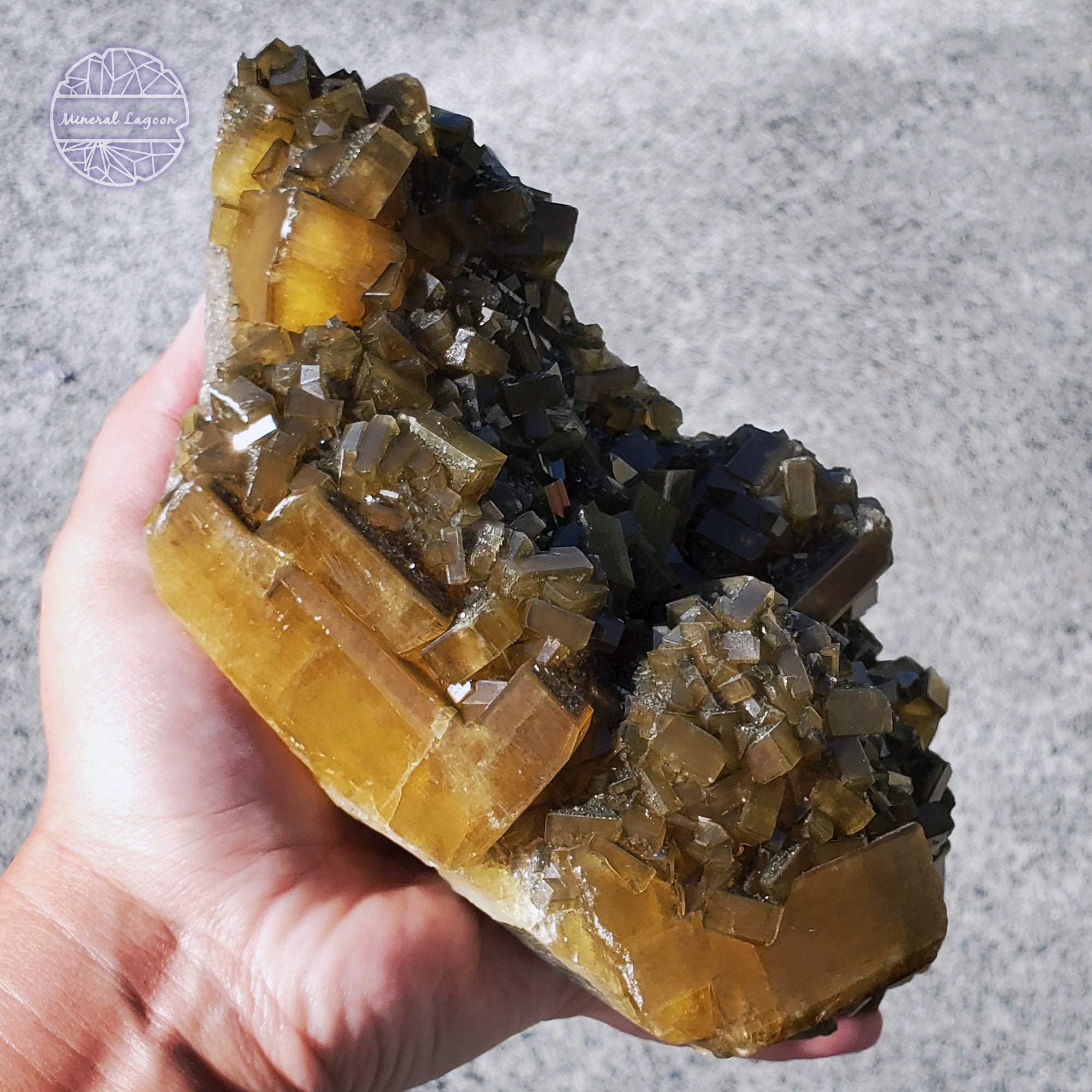 Golden Yellow Barite Rare Large Mineral Specimen Special Gift Collector ...