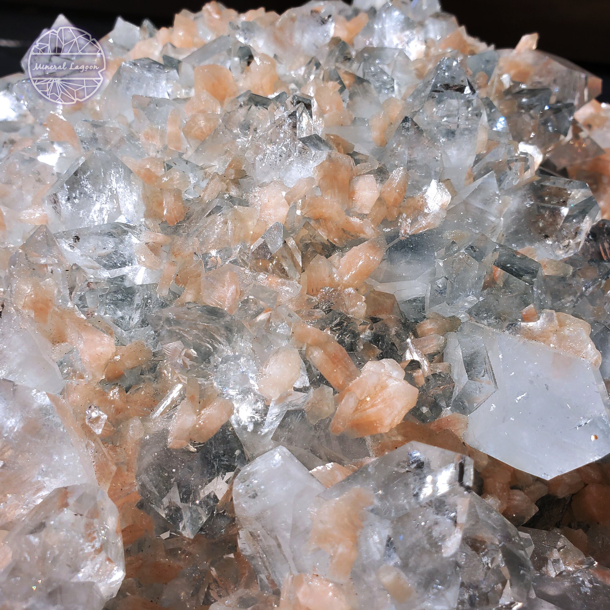 Pink Stilbite on Apophyllite Exclusive Gift Display Collection Specimen ...