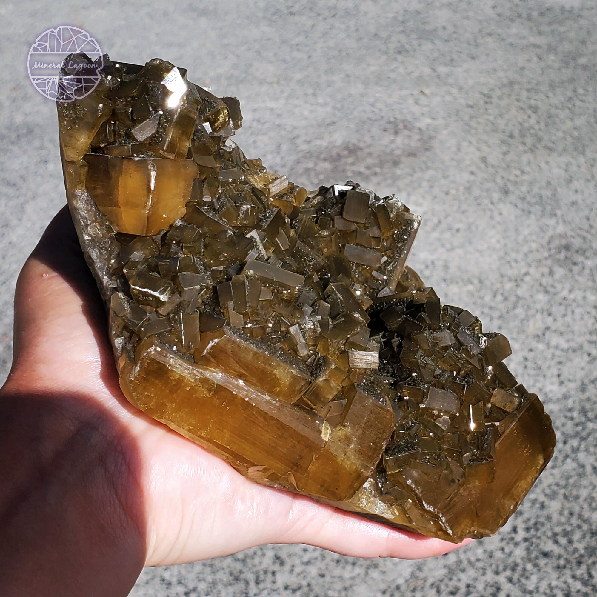 Golden Yellow Barite Rare Large Mineral Specimen Special Gift Collector ...