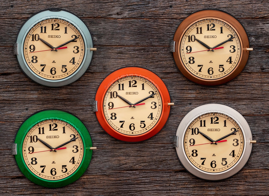 Nautical Seiko Slave Ship's Wall Clock, Vintage Maritime Industrial ...