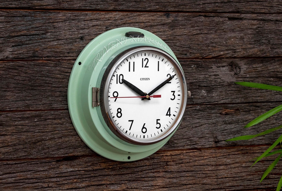 Vintage Citizen Maritime Wall Clock, Silent Sweep, Nautical Decor - Etsy