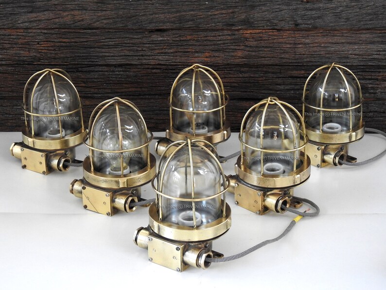 Vintage Nautical Solid Brass Passageway Light Bulkhead Celling/wall Deck Maritime Navigation ...