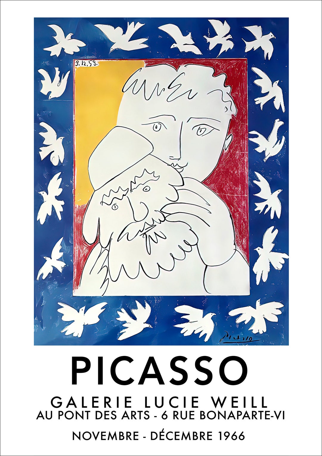 PICASSO Doves Pablo Picasso Poster Print Fine Art - Etsy