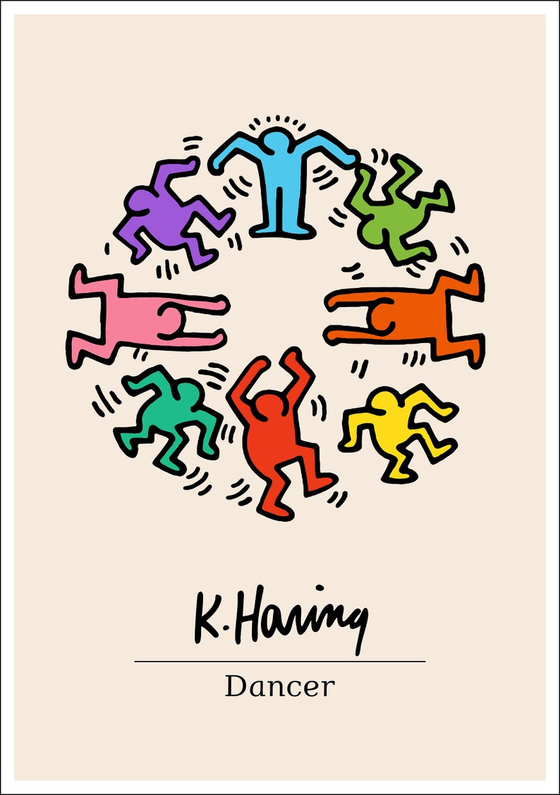 DANCERS Keith Haring Poster Print Fine Art Exhibition - Etsy Australia