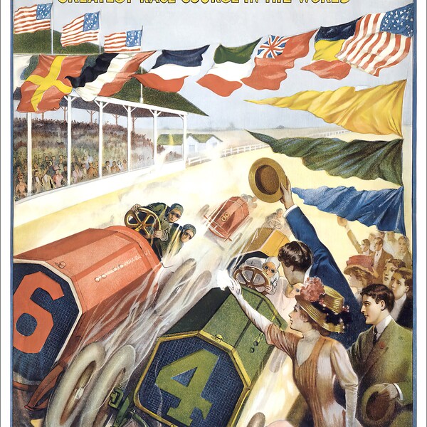 Vintage Speedway Poster - Etsy