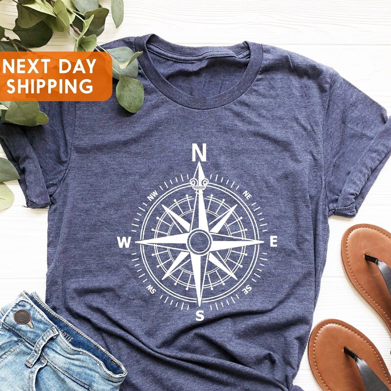 Mens Compass Rose T Shirt - Etsy