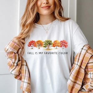 Comfort Colors® Fall is My Favorite Color Shirt, Autumn Tree Line Shirt ...