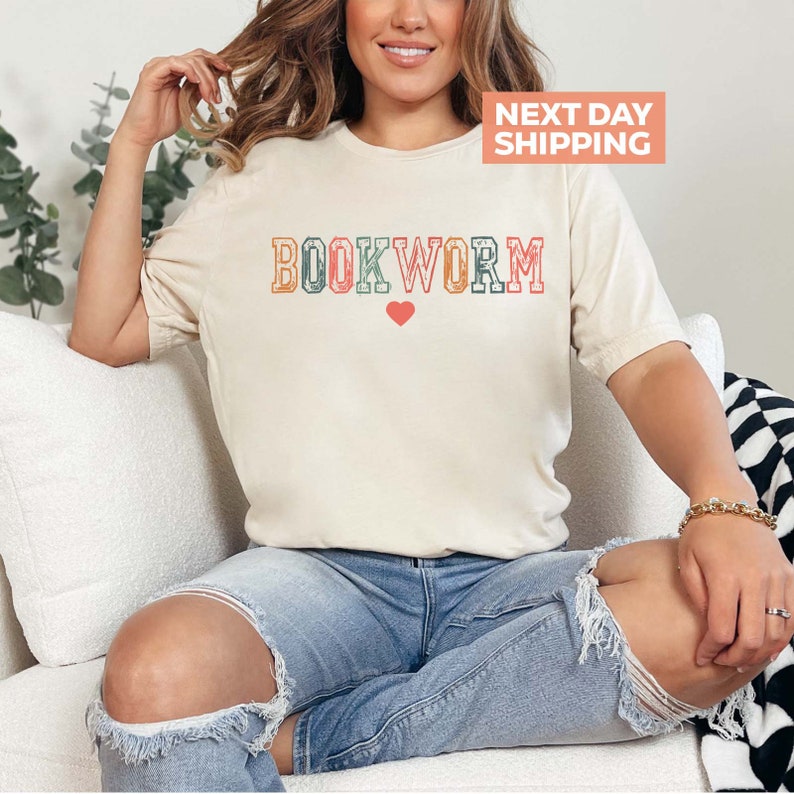 Bookworm Shirt, Cute Teacher Book Lover Shirts, ESL Teacher Tee ...