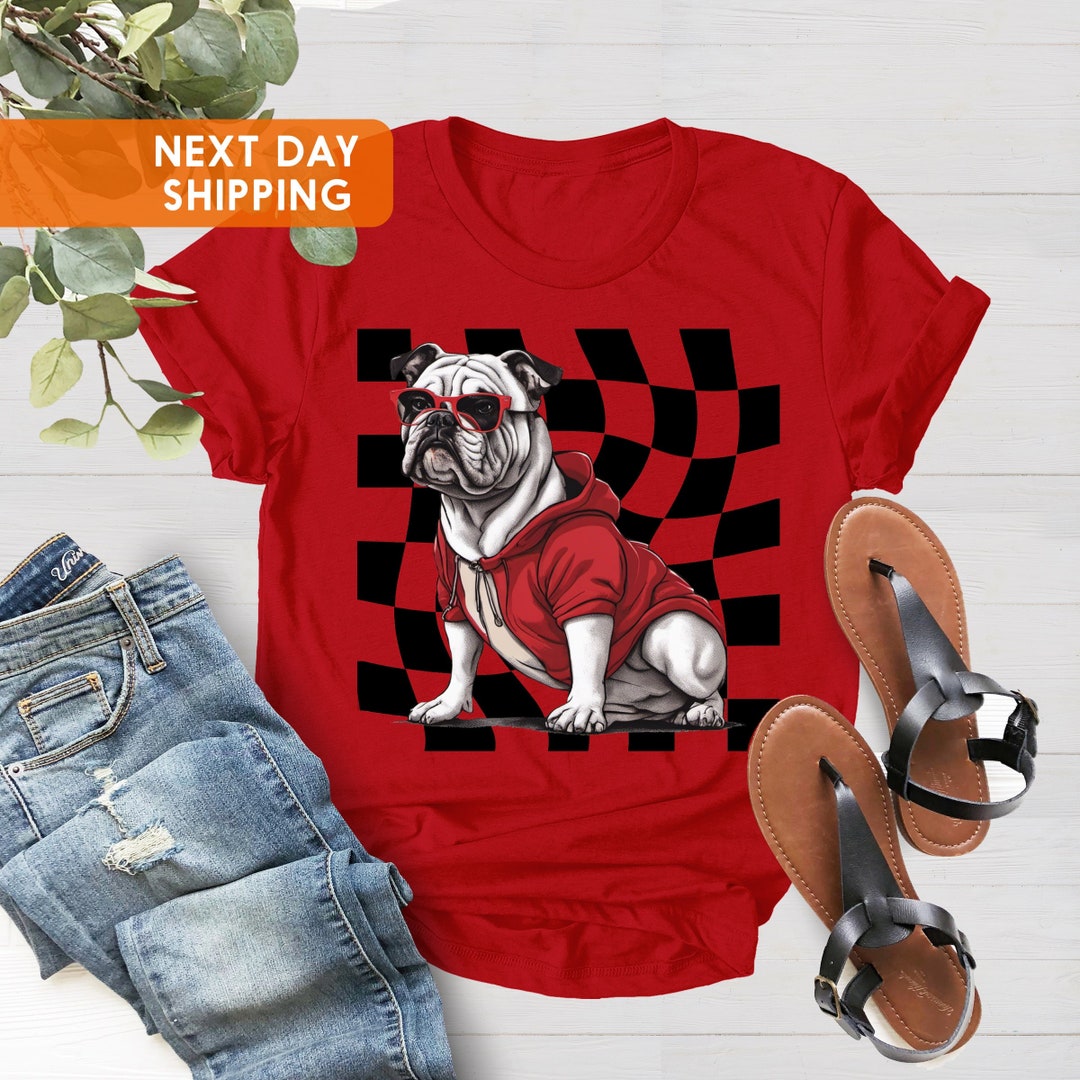 Bulldog T-shirt, Sunglasses Shirt, Bulldog Shirt, Dog Lover Tee ...