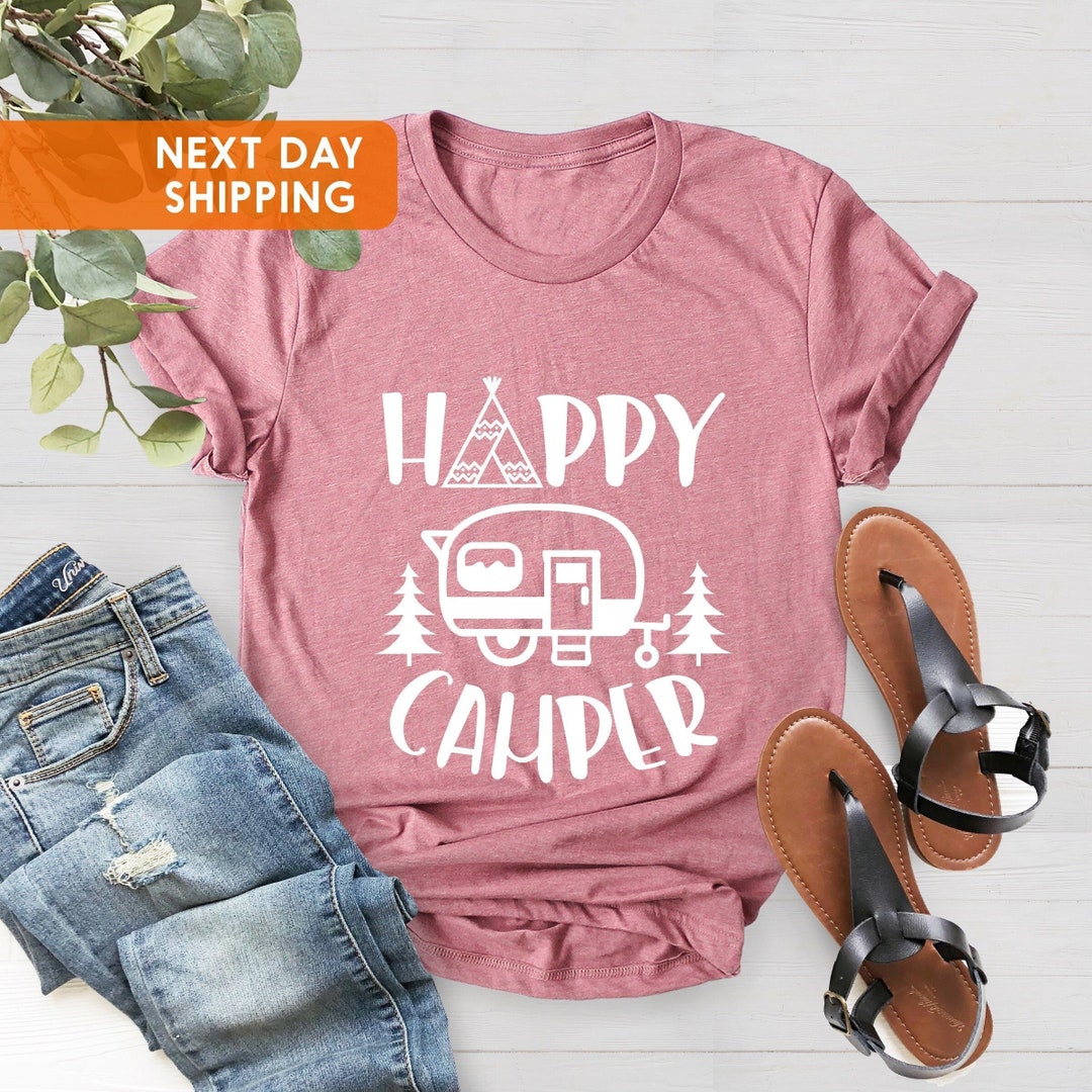Happy Campers Shirt, Camp Lover Shirt, Hiking Shirt, Camping Shirt ...