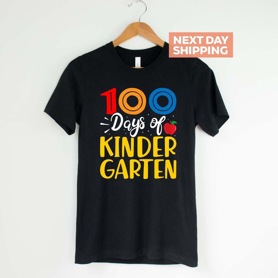 100 Days Of Kindergarten Shirt 100 Day Kindergarten Teacher T Shirt
