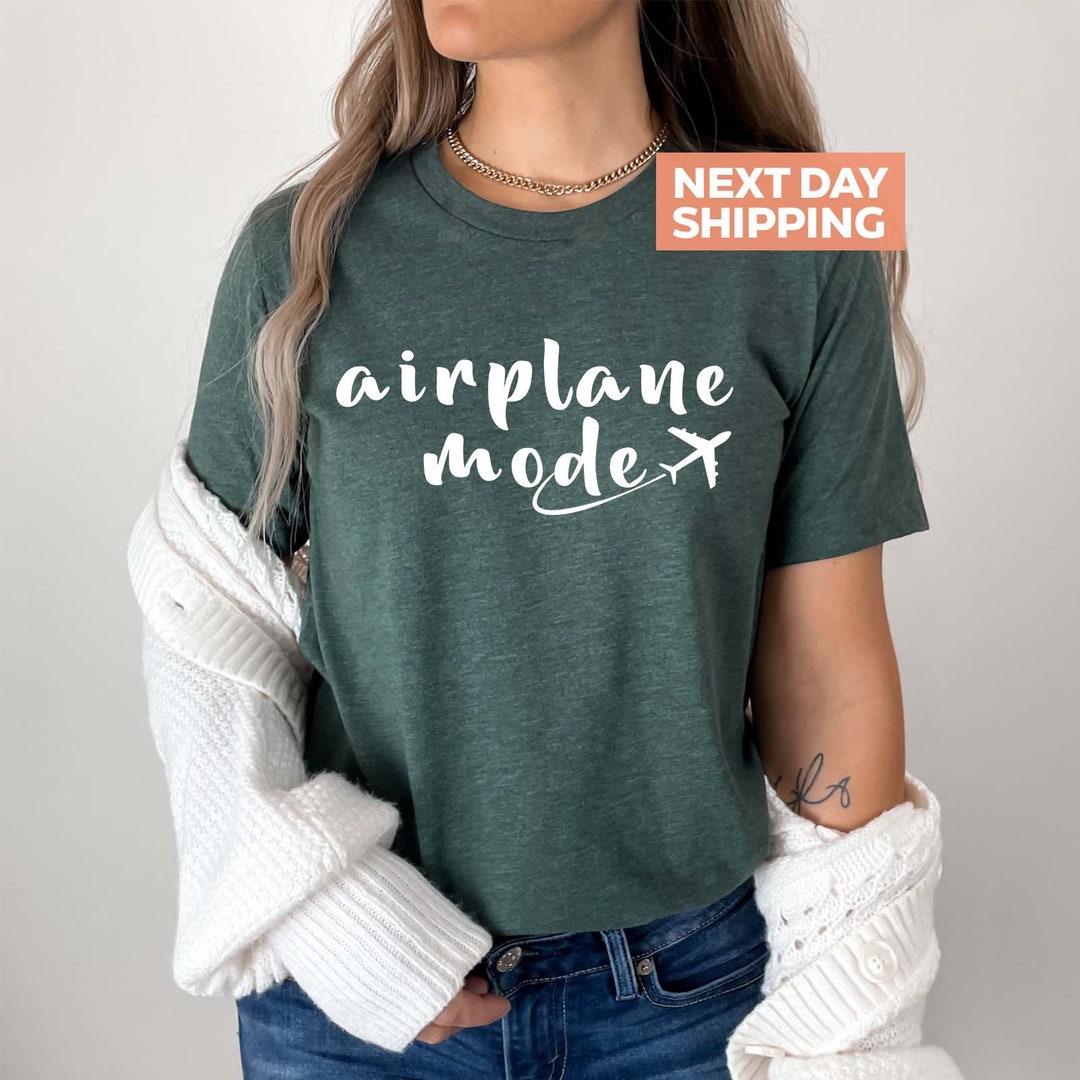 Airplane Mode T-shirt, Airplane Shirt, Travel Tee, Pilot Vacation Shirt ...