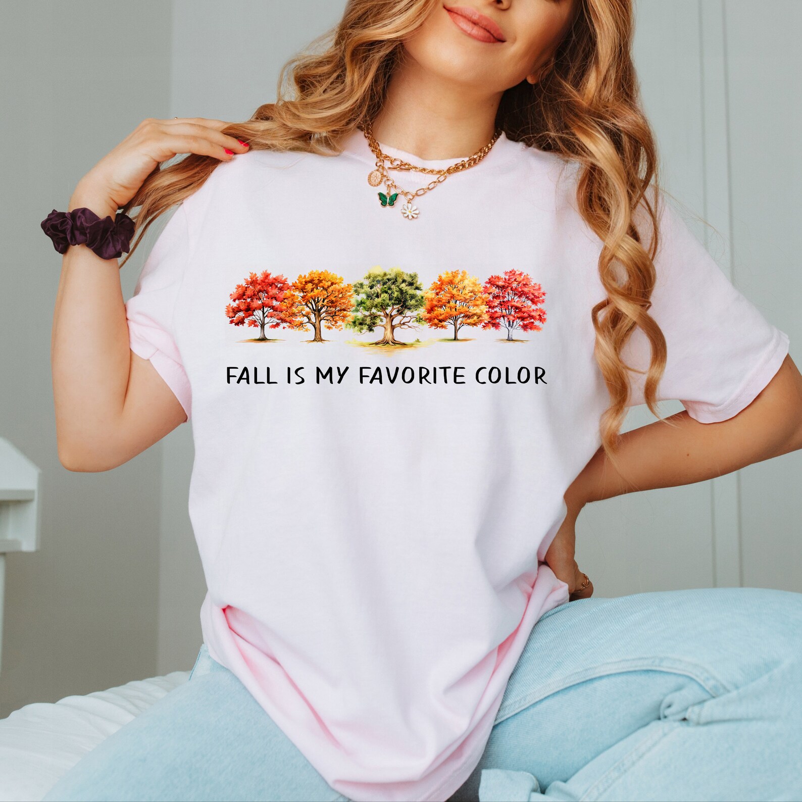 Comfort Colors® Fall is My Favorite Color Shirt, Autumn Tree Line Shirt ...