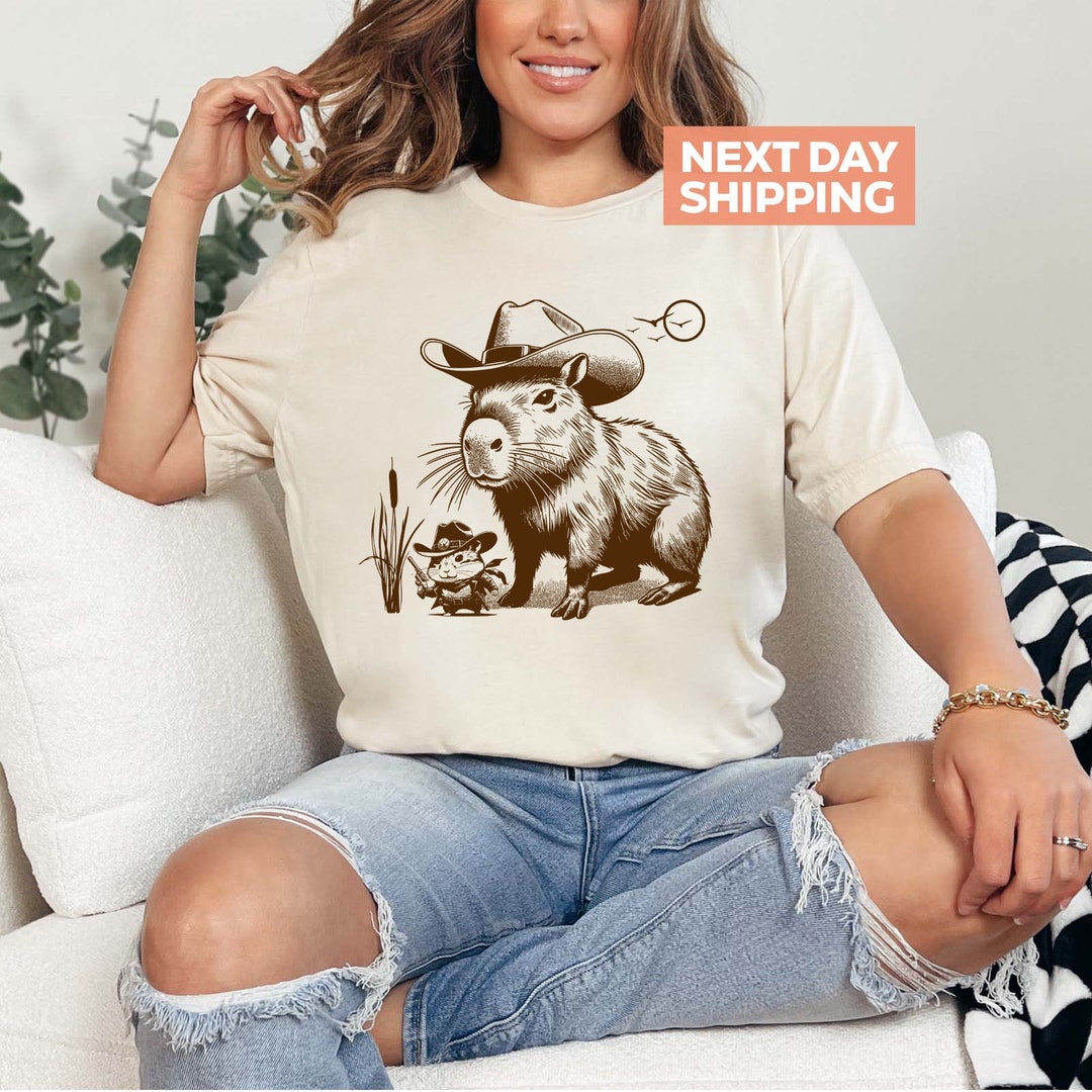 Capybara Shirt, Funny Capybara T-shirt for Women, Rodent T-shirt, Cute ...