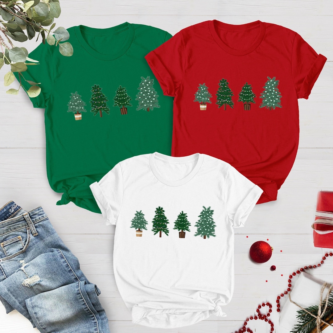 Christmas Tree Shirt, Christmas Trees, Christmas T-shirt, Christmas ...