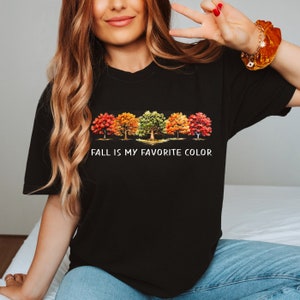 Comfort Colors® Fall is My Favorite Color Shirt, Autumn Tree Line Shirt ...