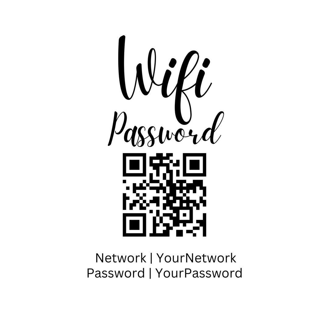 5 Different Design Qr Code Sign Qr Code Wifi Sign Qr Wifi Wifi Sign Wifi Password Sign