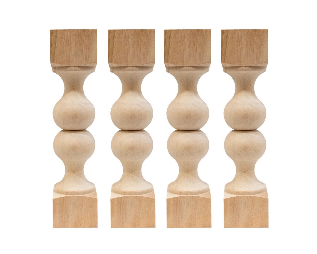 Coffee Table Legs Wood, Set of 4, Unfinished Wood Furniture Legs, Bench ...