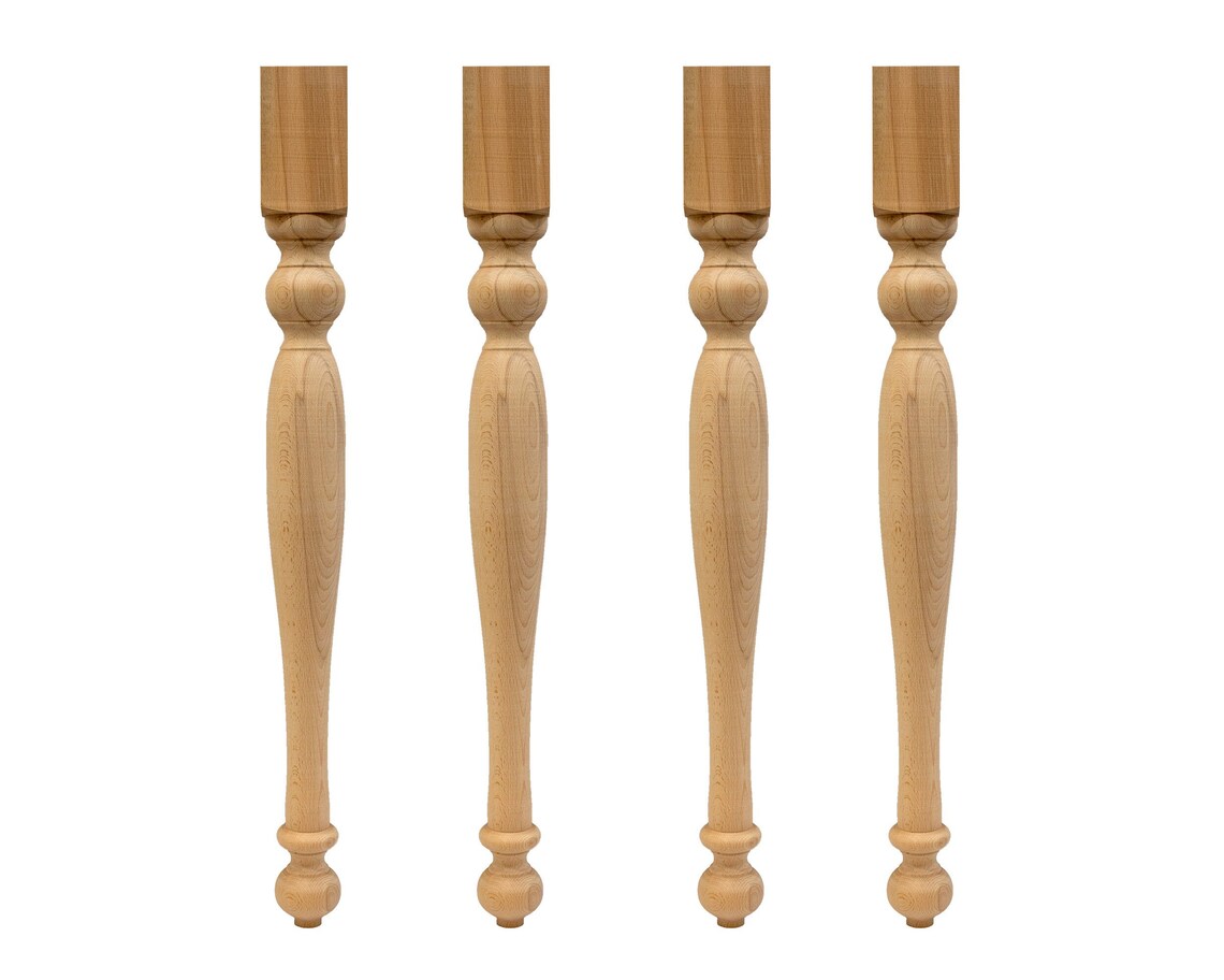 Table Legs Wood Set of 4 Turned Table Legs Dining Table - Etsy