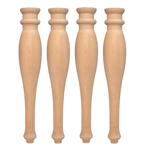 Table Legs, Set of 4, Turned Table Legs, Wood Table Legs, Dining Table ...