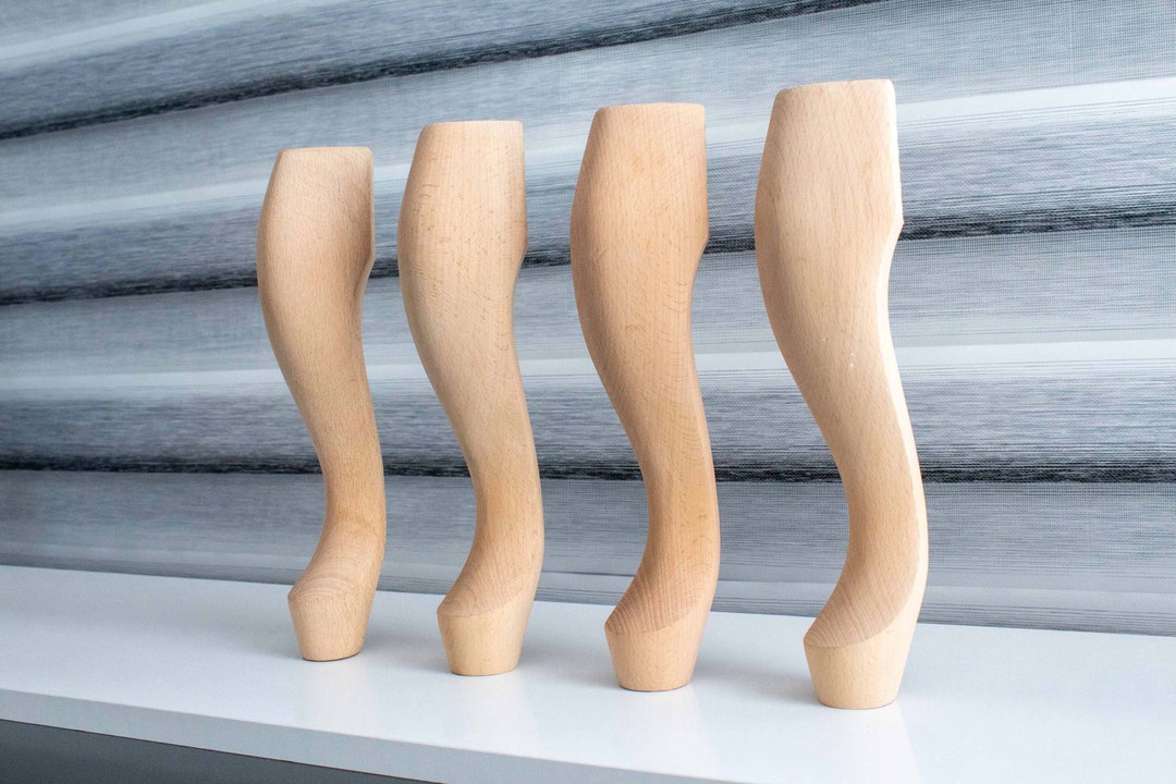 Furniture Legs, Set of 4, Cabriole Legs, Turned Table Legs, Queen Anne ...