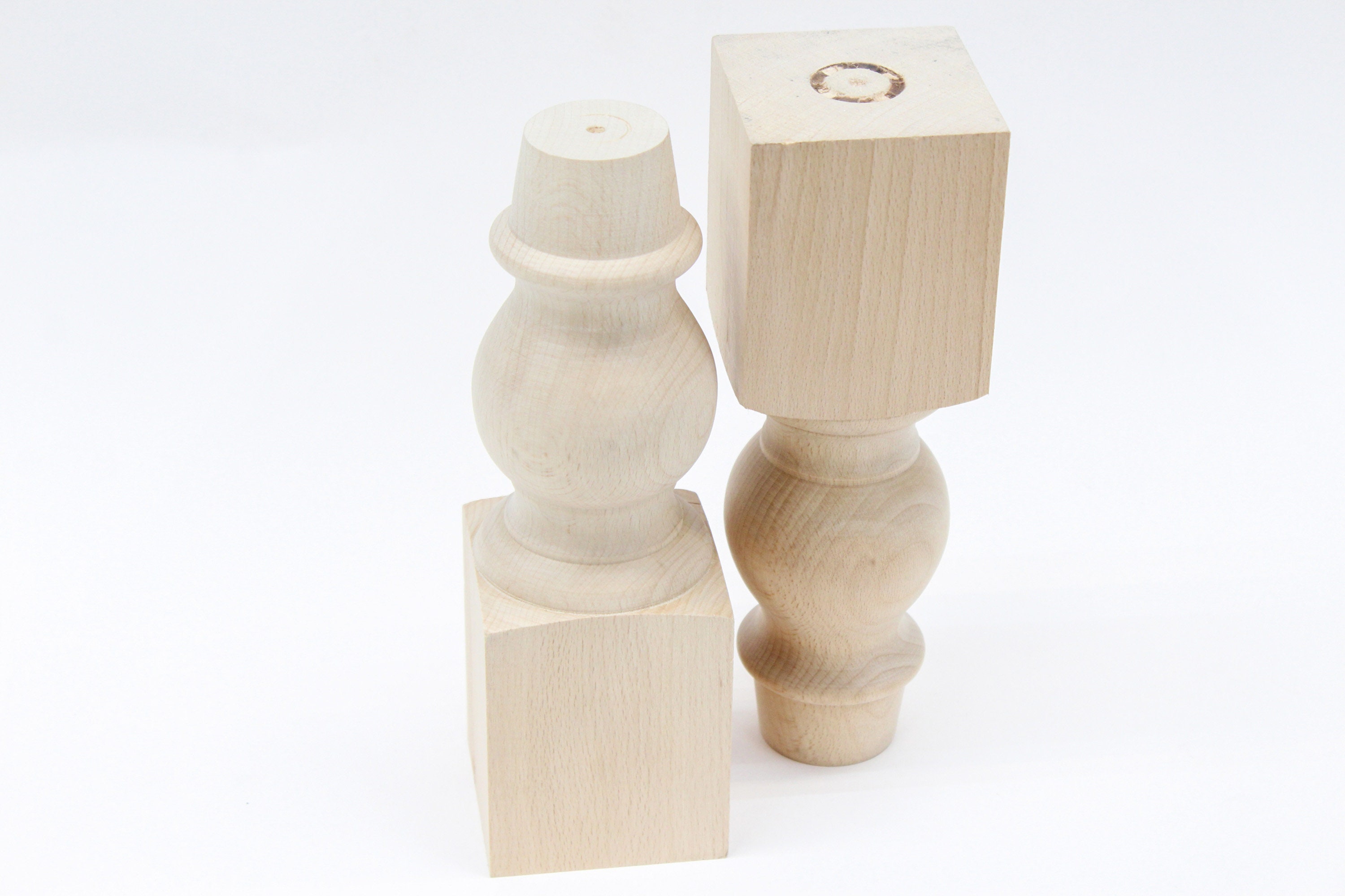 Turned Wood Legs Set of 4 Furniture Legs Wood Bed Legs - Etsy