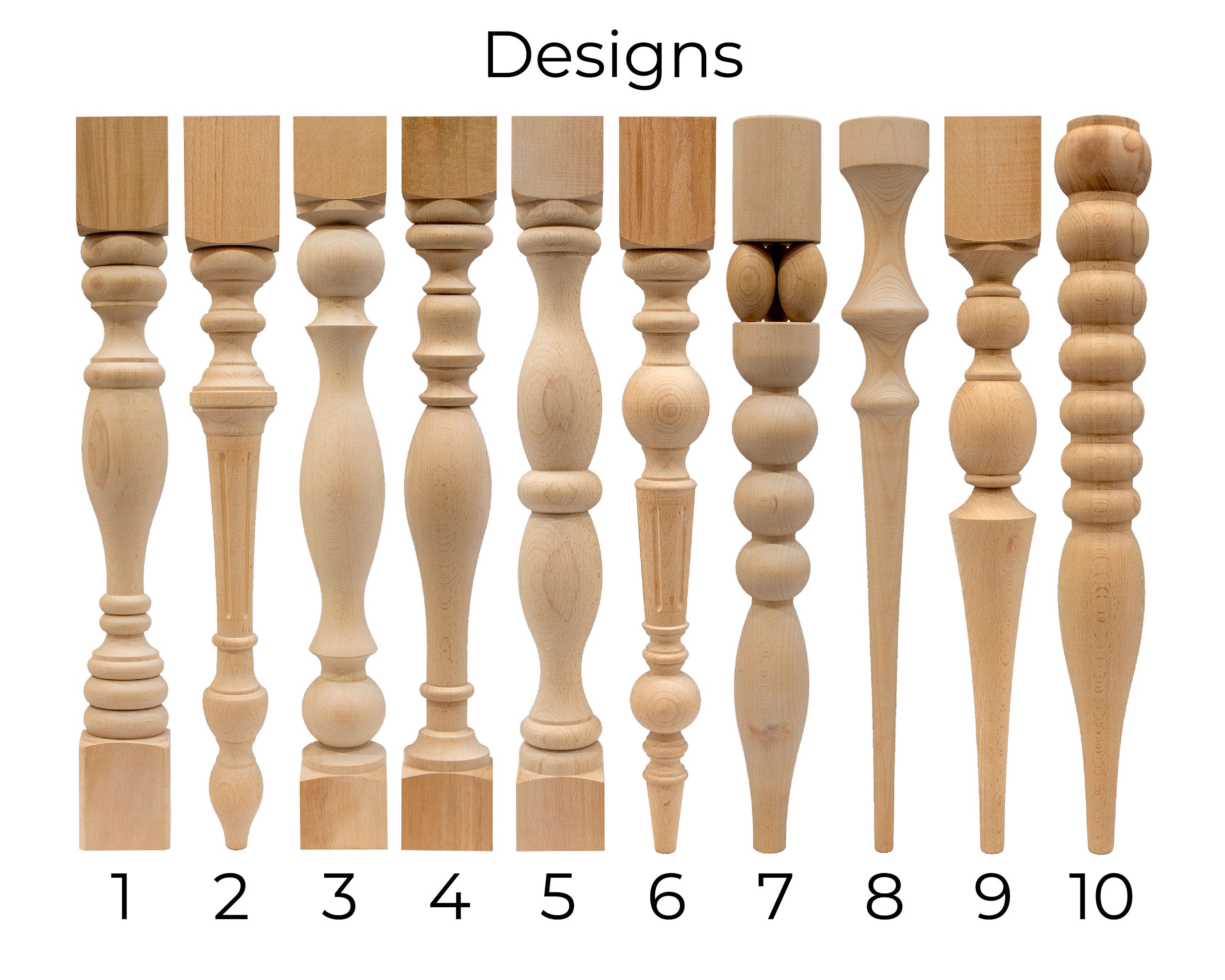 Turned legs for furniture store