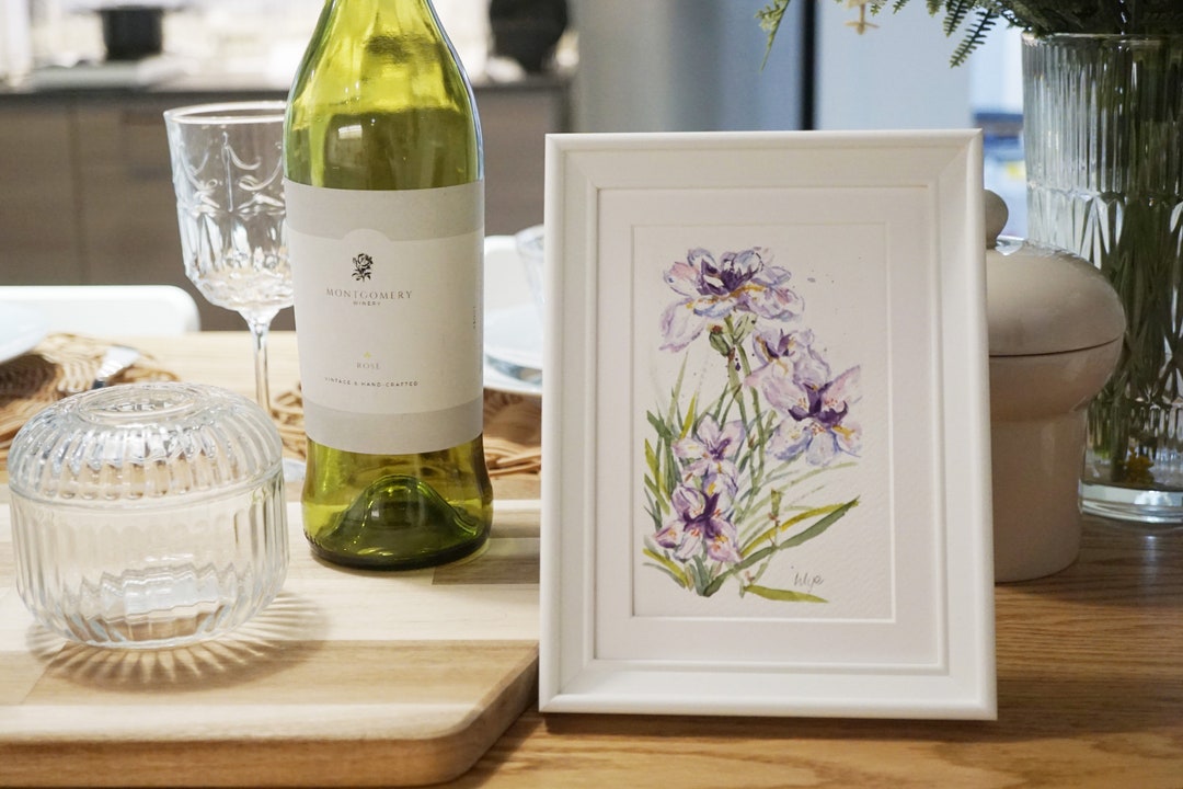 Original Fortnight Lily Painting, Christmas Party Decor, Floral Art ...