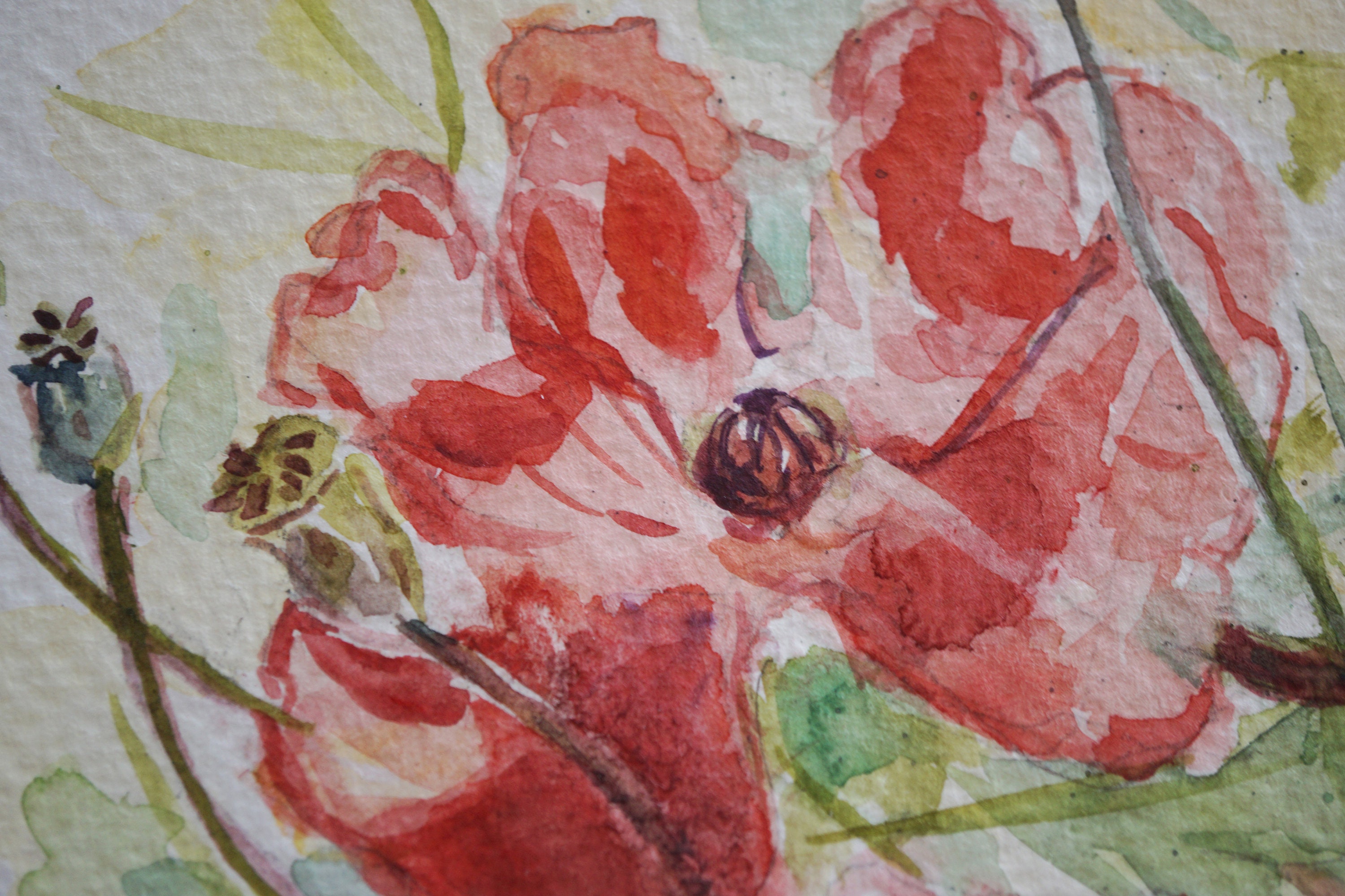 Poppy Flower Painting, French Country Art, Gift for Mom, Summer Wall ...