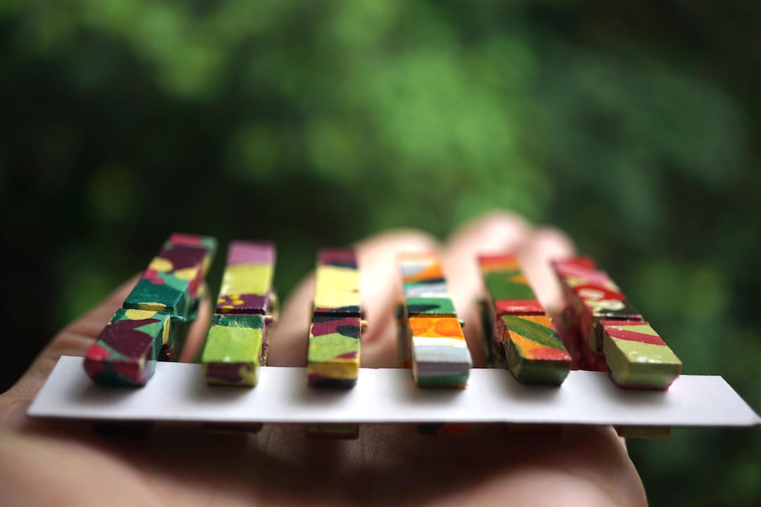 Set of 6 Mini Hand-painted Wooden Pegs, Wedding Reception Decor ...