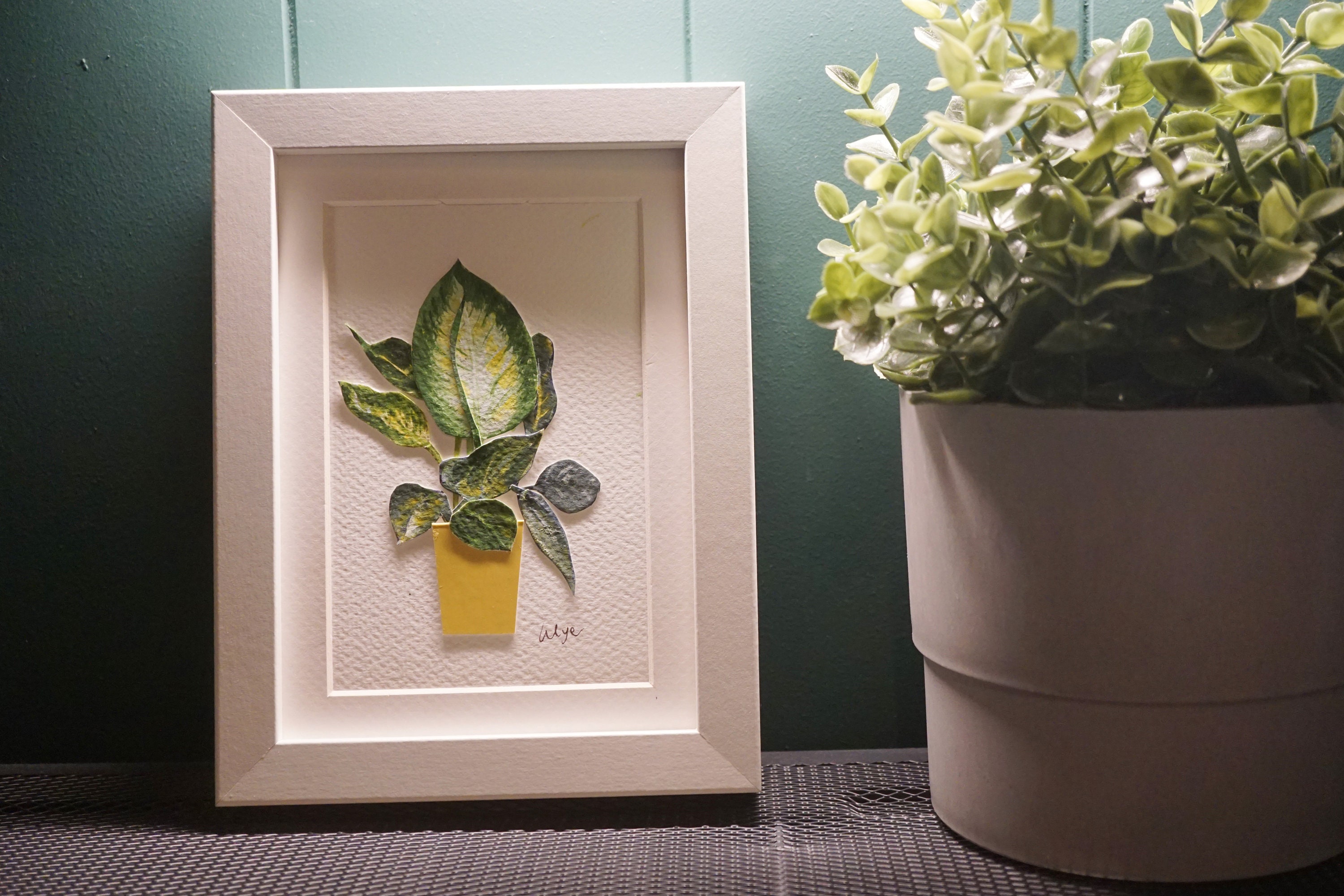 Original Dumb Cane Paper-cut Plant Art: Houseplant Wall Decor - Etsy